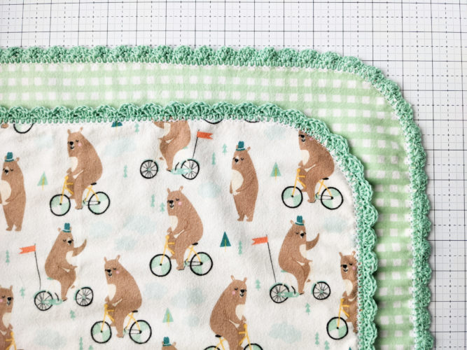 Crocheted Edge Baby Blanket Tutorial - Center Street Quilts