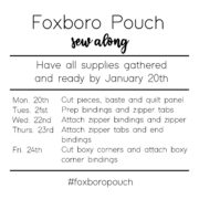 Foxboro Pouch Sew Along + Supply Recommendations - Center Street Quilts