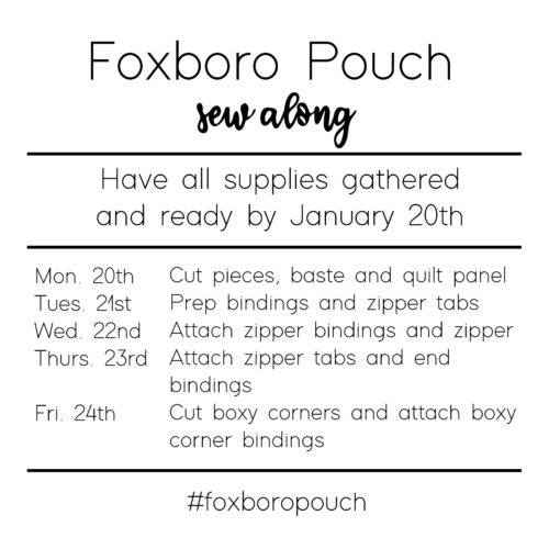 Foxboro Pouch Sew Along + Supply Recommendations - Center Street Quilts