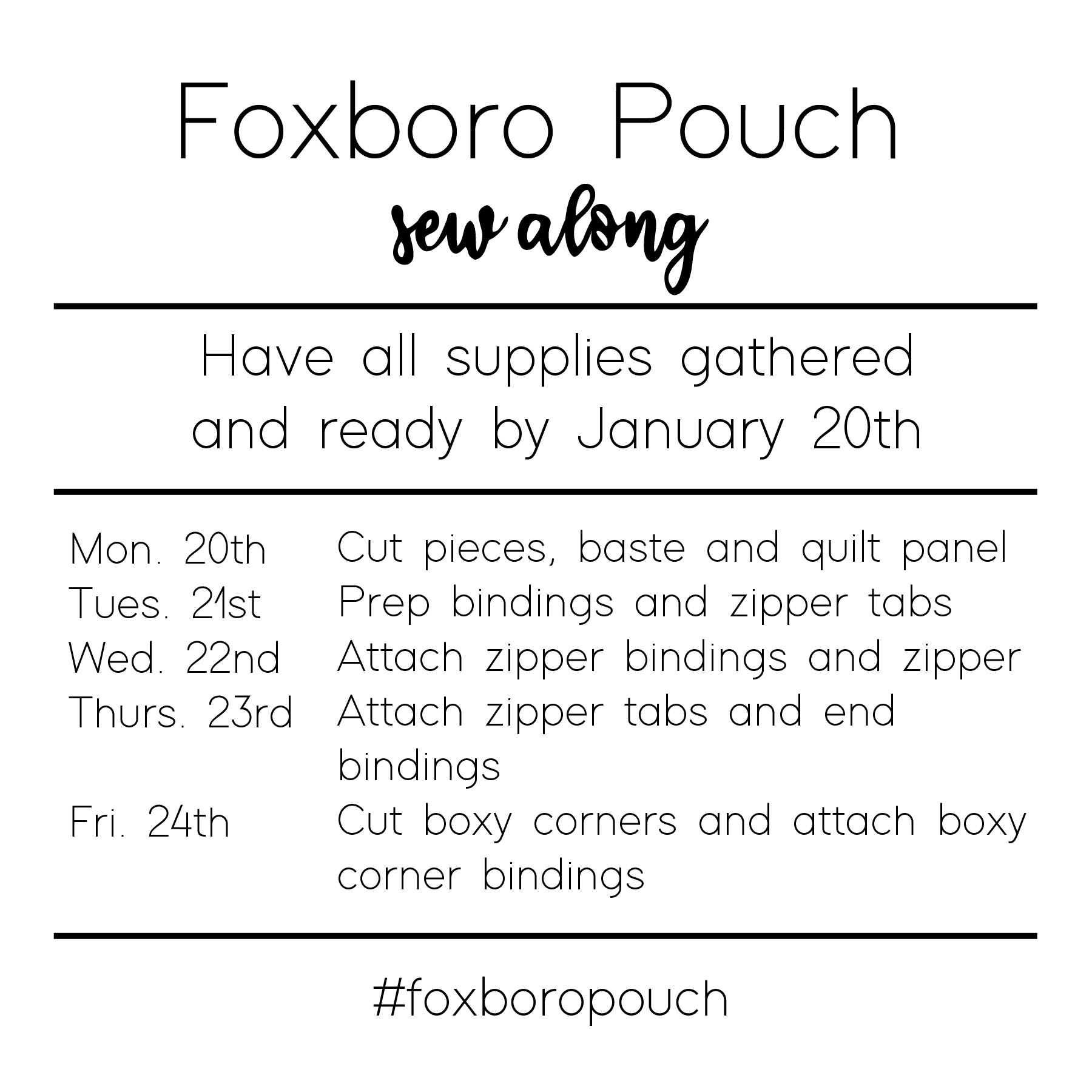 Foxboro Pouch Sew Along + Supply Recommendations - Center Street Quilts
